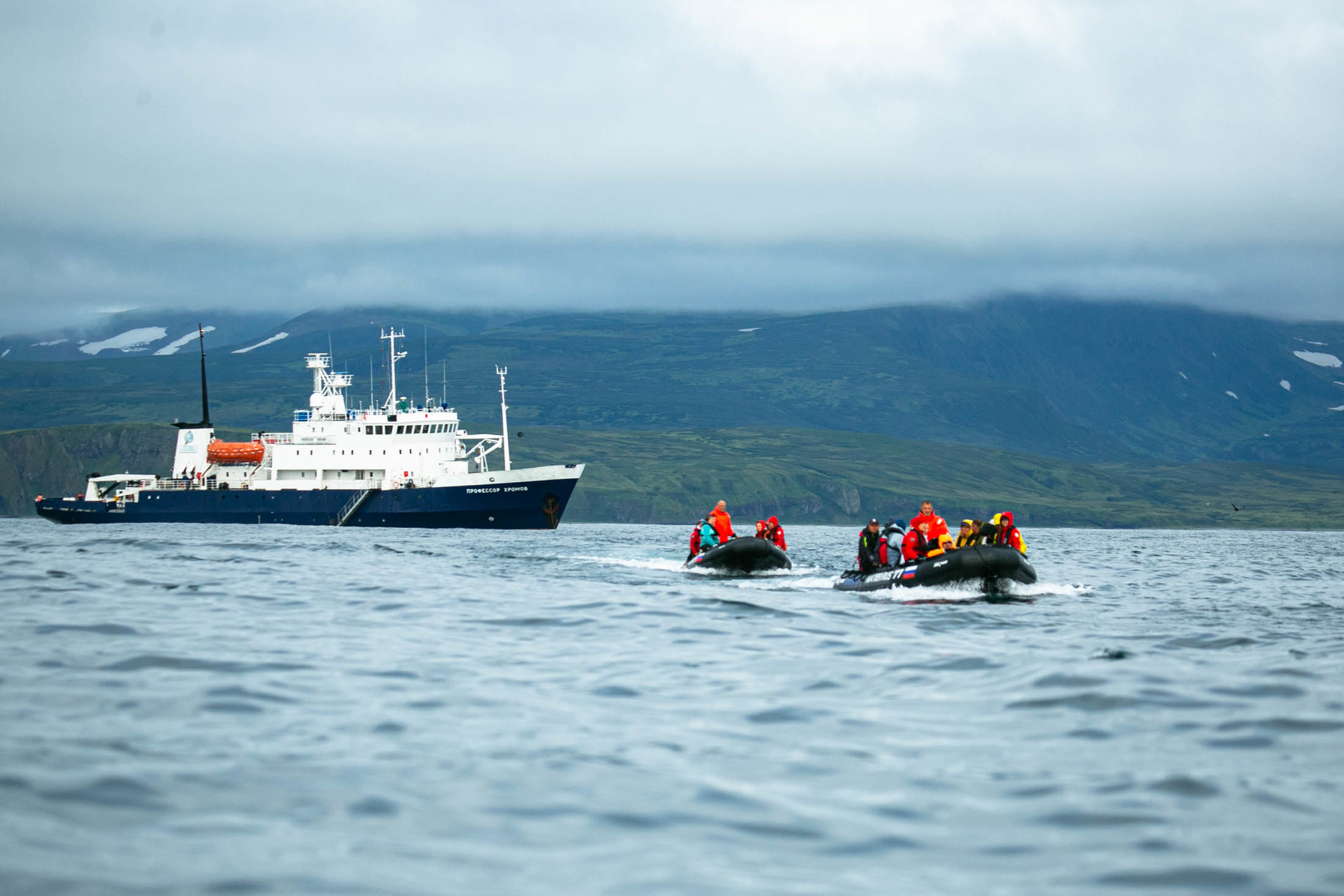 Cruise through all the islands of the Kuril Ridge